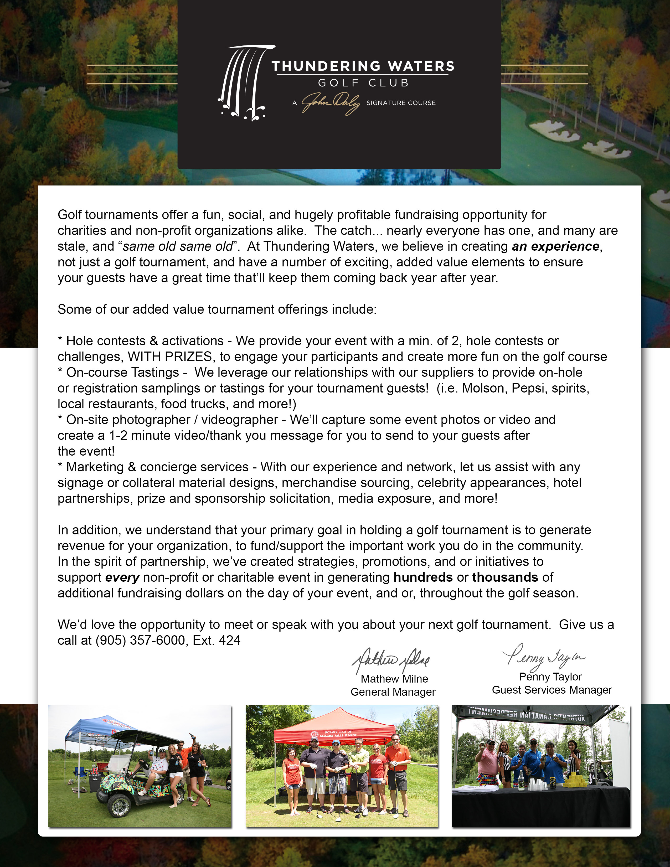 What We Offer - Thundering Waters Golf Club